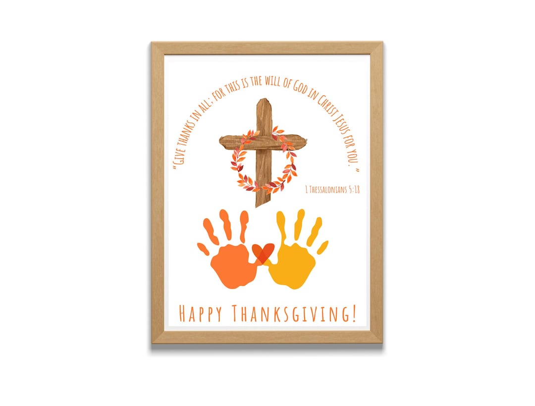 Preschool Bible Craft, Thanksgiving Handprint, Christian Homeschool ...