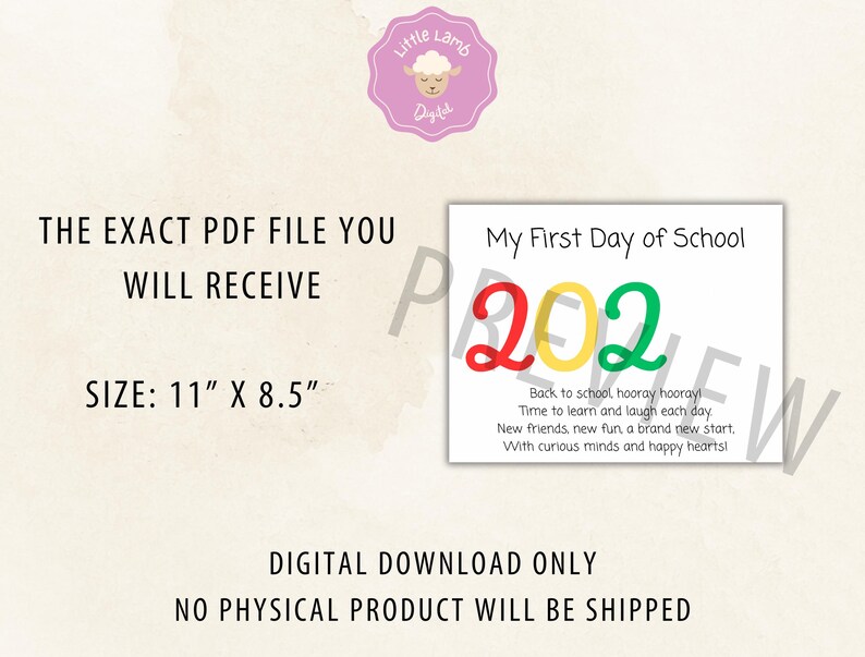 First Day of School Handprint Poem Craft Printable, Handprint Art Back ...