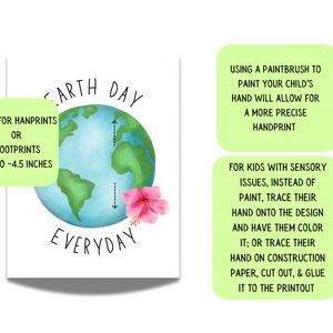 Earth Day Handprint Art, Earth Day Craft, Earth Day Printable ...