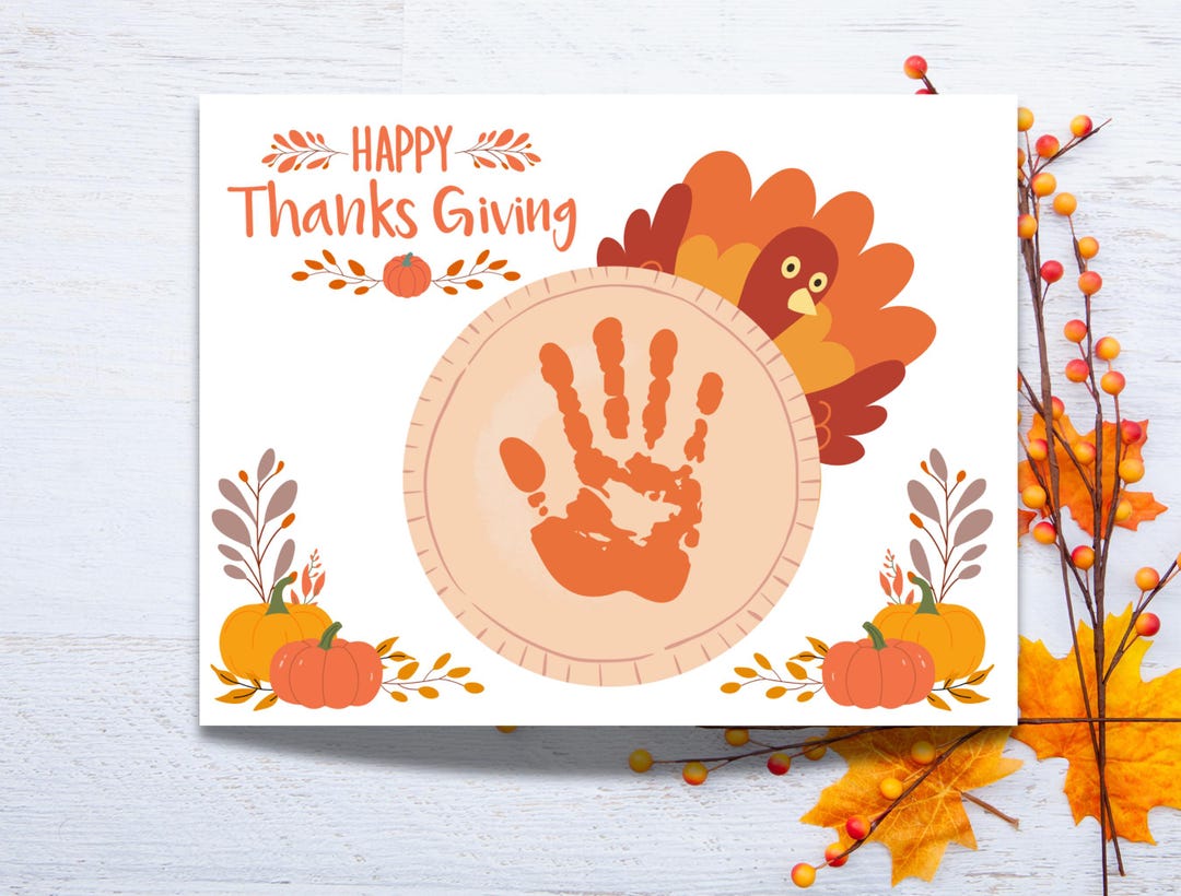 Thanksgiving Handprint Craft, Turkey Handprint Art, Turkey Craft for ...