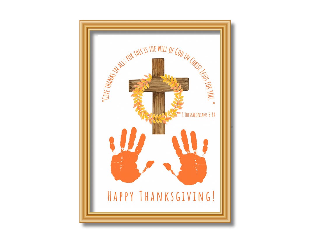 Preschool Bible Craft, Thanksgiving Handprint, Christian Homeschool ...