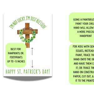 Preschool Bible Craft, St. Patrick’s Day Handprint Art Printable - Etsy
