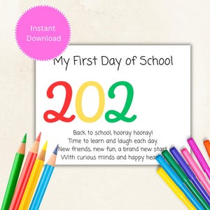 First Day of School Handprint Poem Craft Printable, Handprint Art Back ...