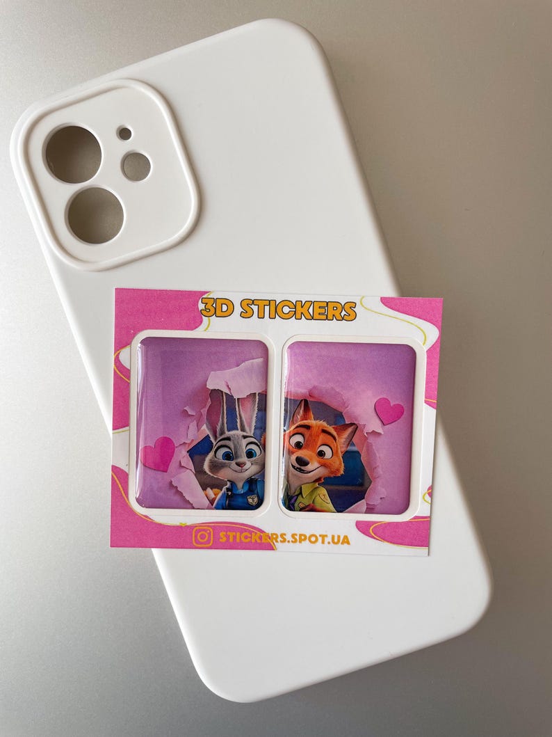 Zootopia 3D-Aufkleber, Fox Nick und Bunny Judy Wasserdichte Vinyl ...