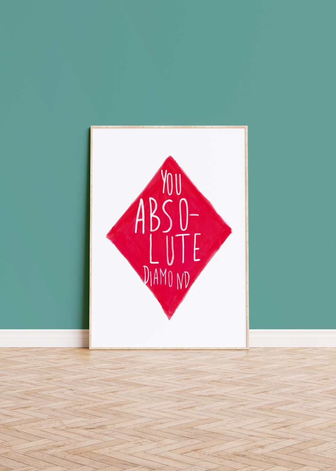 You Absolute Diamond Print | Playing Card Print | Trendy Wall Art ...