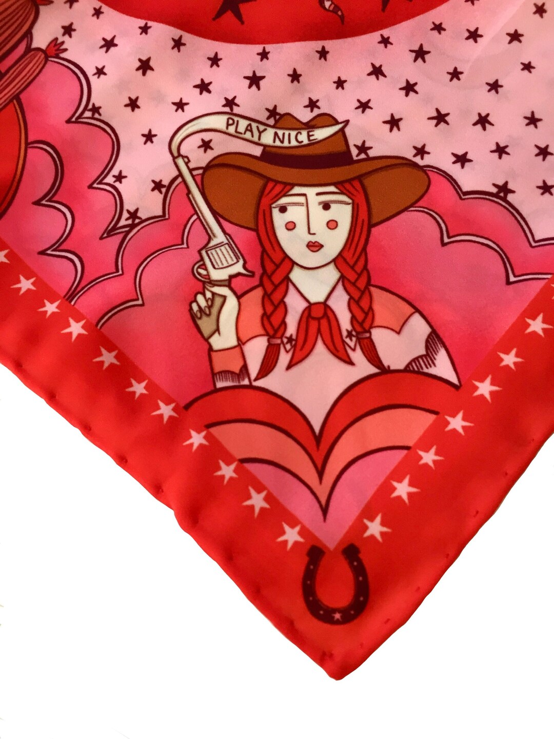 Cowgirl Eco Unisex Pocket Square / Cowgirl Neckerchief / Western Style ...