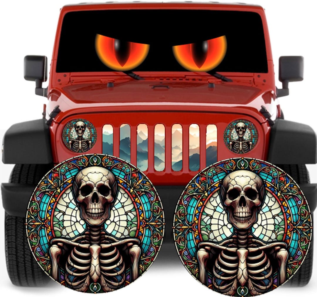 Headlight Eye Decal Skeleton Eye - Etsy