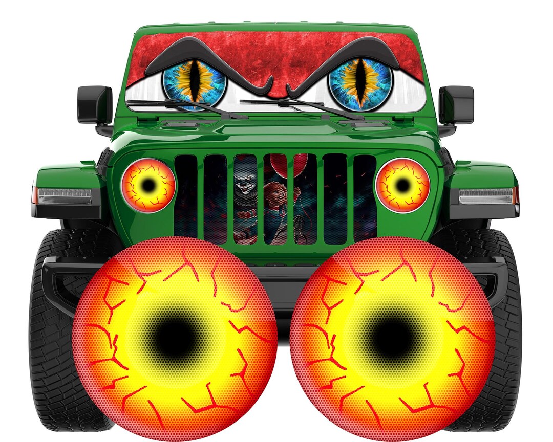 Headlight Eye Decal Red and Yellow Eye - Etsy