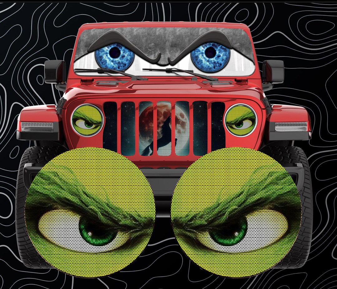 Headlight Eye Decal a Mean One - Etsy
