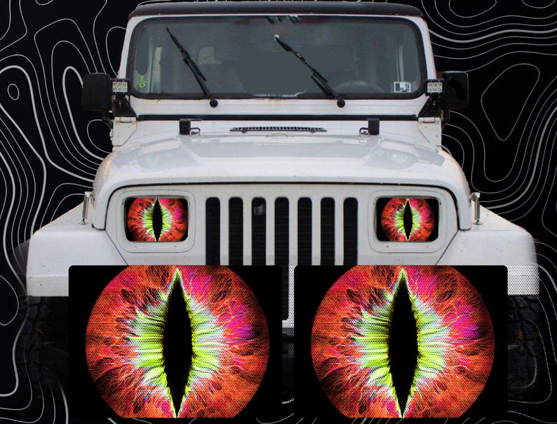 Square Headlight Eye Decal - Etsy