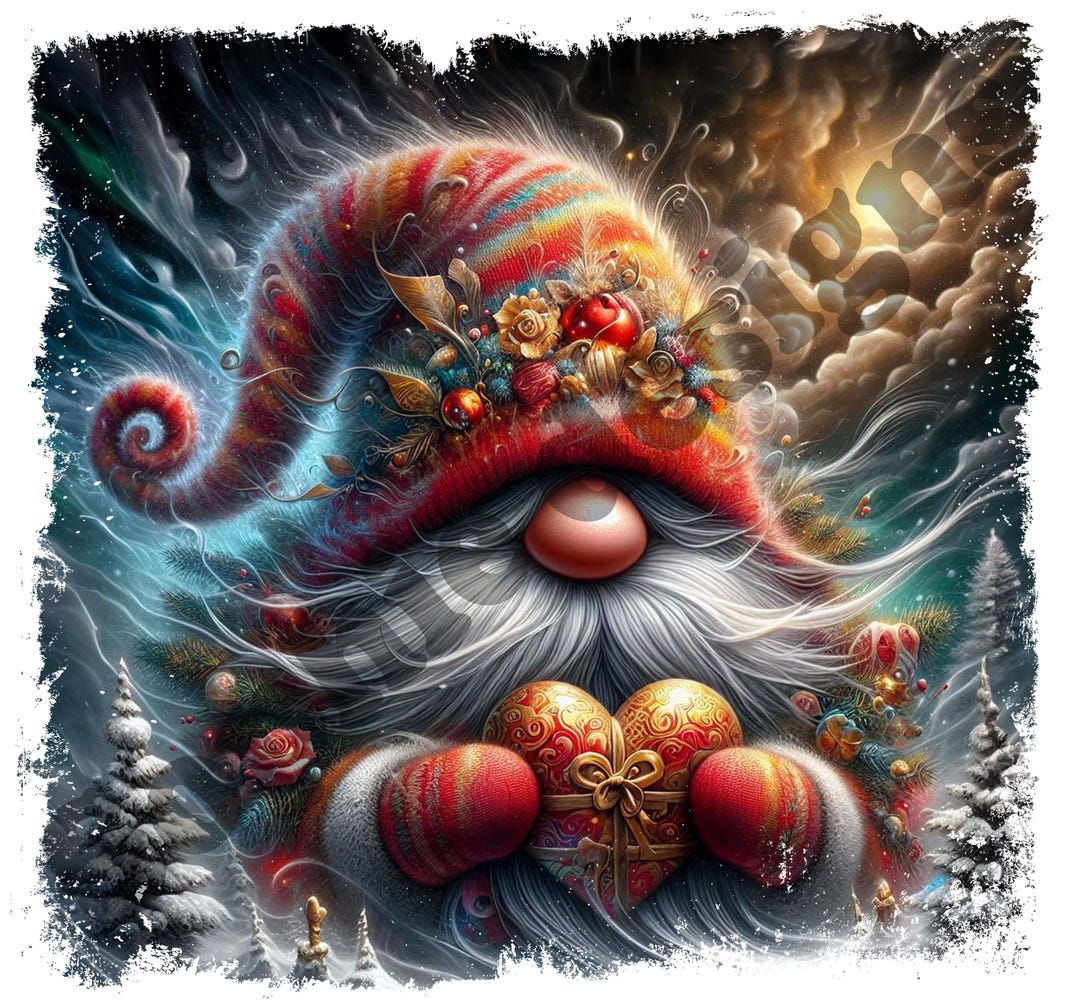 Christmas Gnome Clipart - Etsy