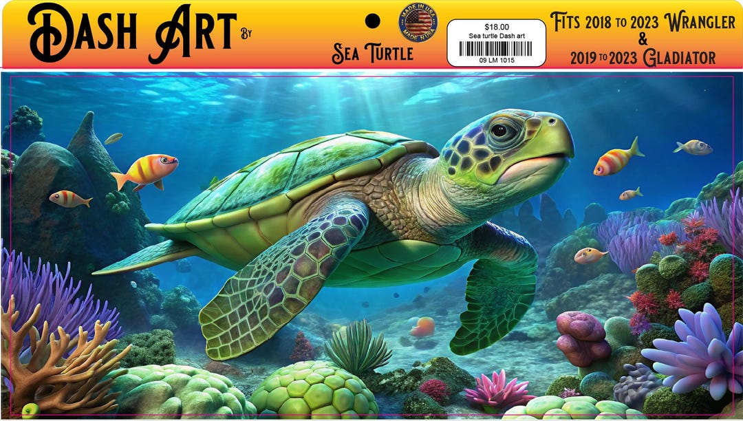 Dash Art Sea Turtle - Etsy