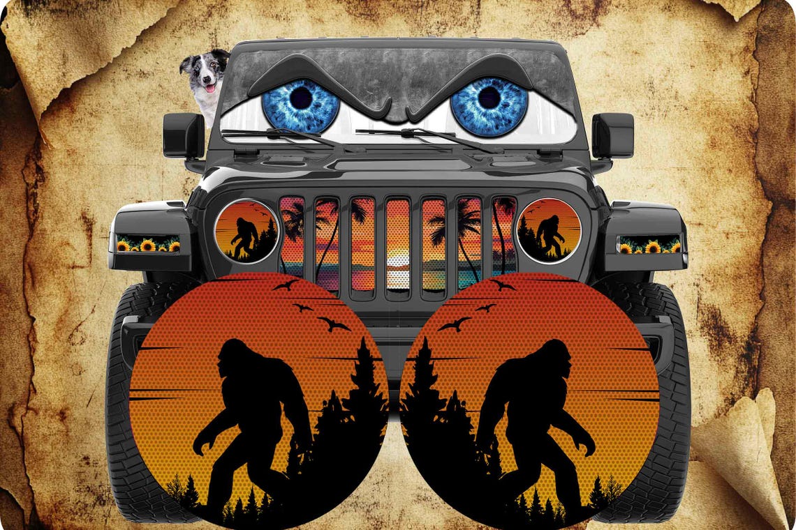 Headlight Eye Decal Bigfoot Eyes - Etsy
