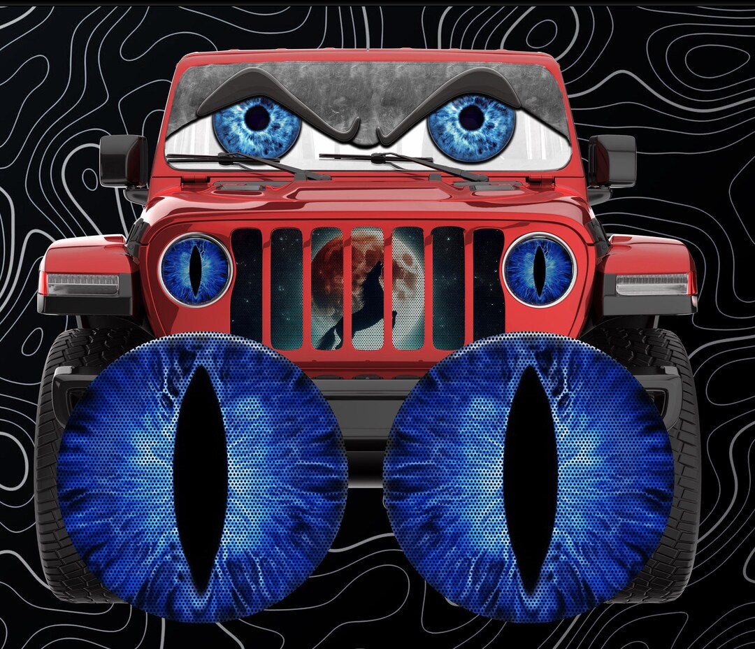 Headlight Eye Decal Blue Cat Eyes - Etsy