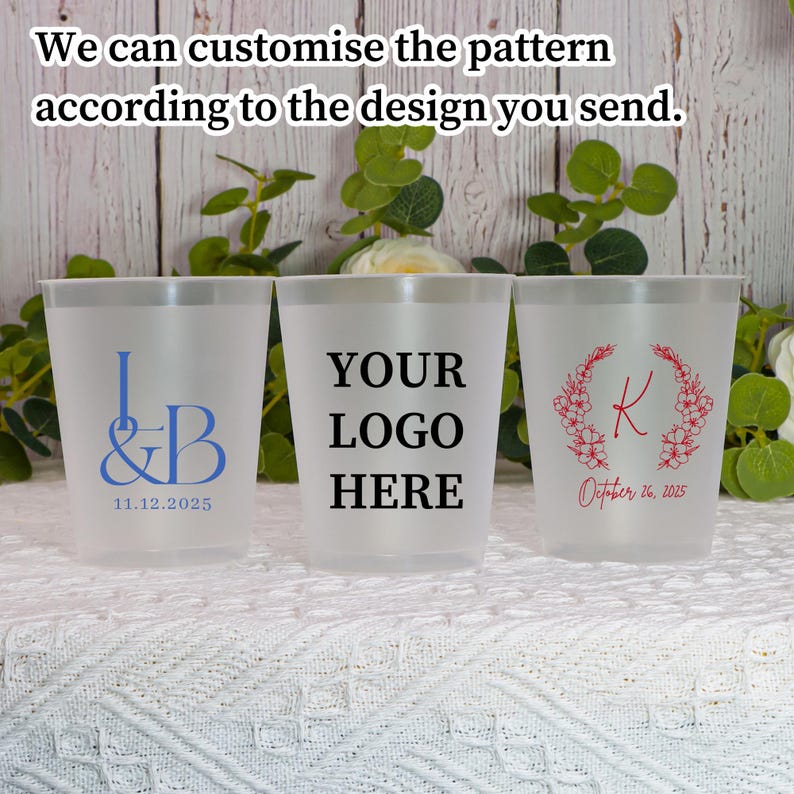 Personalized Frosted Party Cups: Custom Engraved Wedding Favors - Etsy