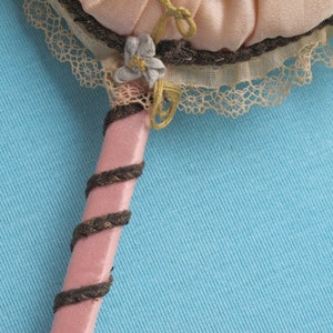 Powder Puff Wand Authentic Vintage 1920s Silk Ribbon Work | Etsy