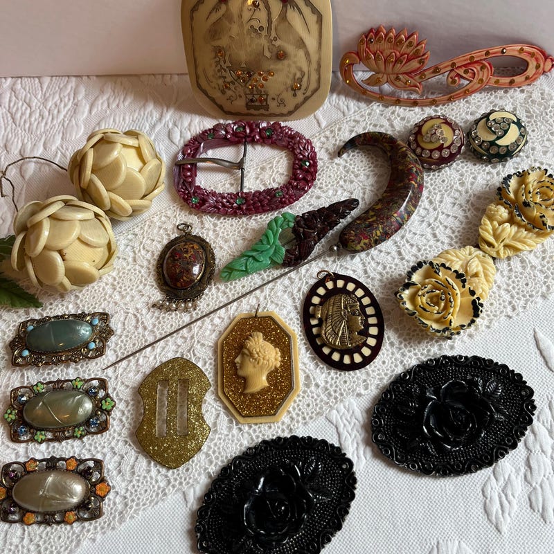 Celluloid Jewelry - Etsy