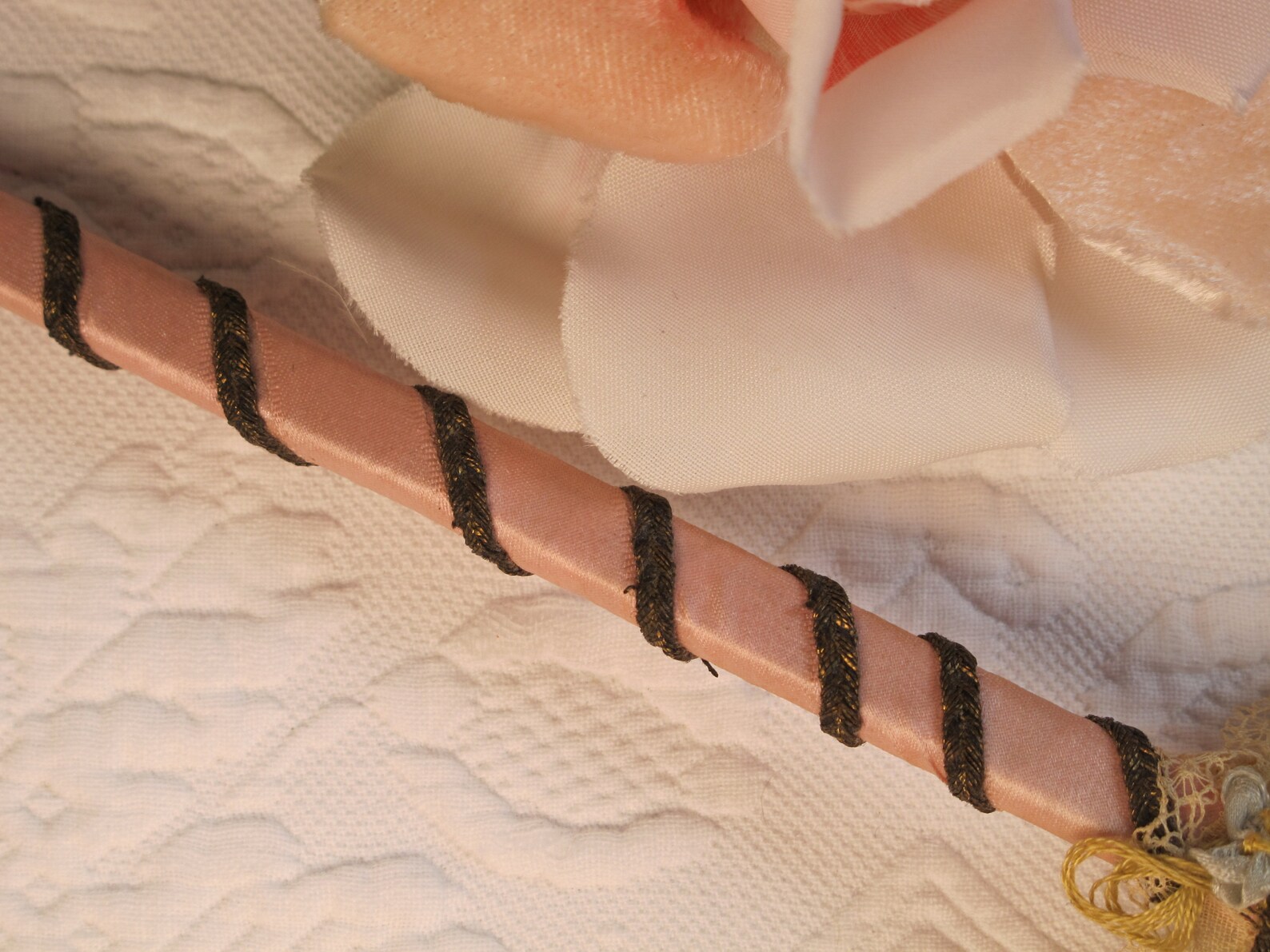 Powder Puff Wand Authentic Vintage 1920s Silk Ribbon Work - Etsy