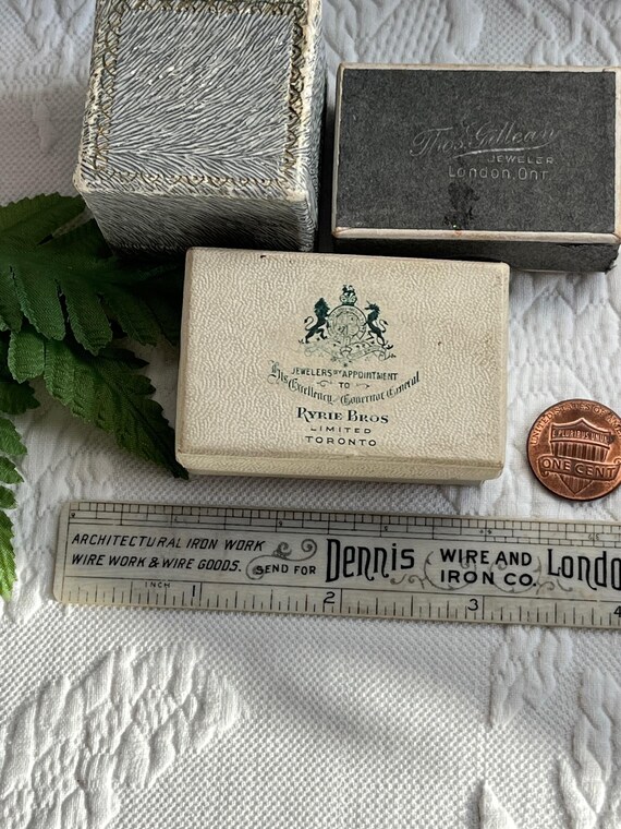 3 Antique Jewelry Presentation Boxes Victorian c 1900… - Gem