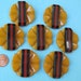 Button Bakelite Huge Carved Laminated Marbled Butterscotch Red Black ...