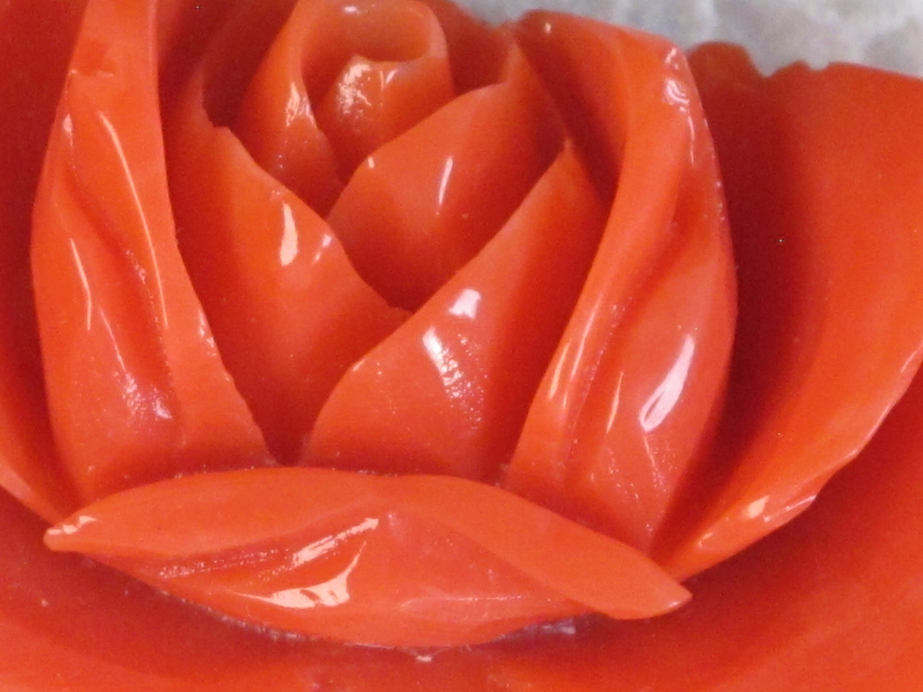 Brooch Pin Molded Coral Colored Celluloid Heavy Weighty Large - Etsy