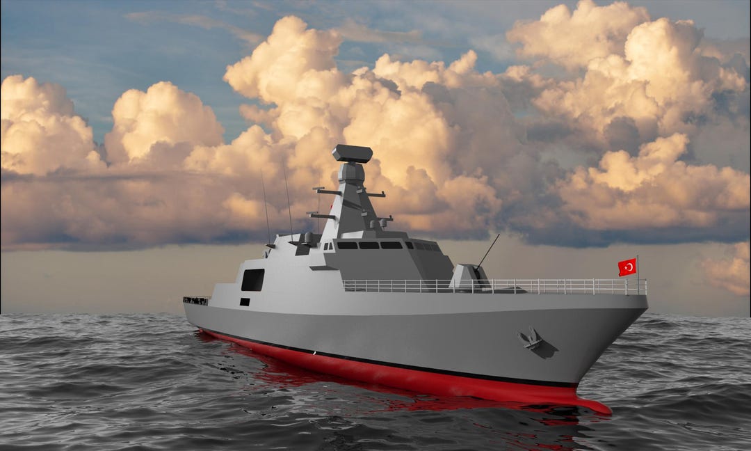 Turkish Warship Model Detailed 3D Model of the TCG Heybeliada ...