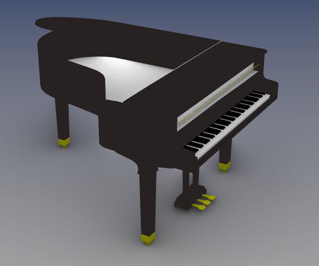 Piano 3D Model: Where Elegance Meets Music - Etsy