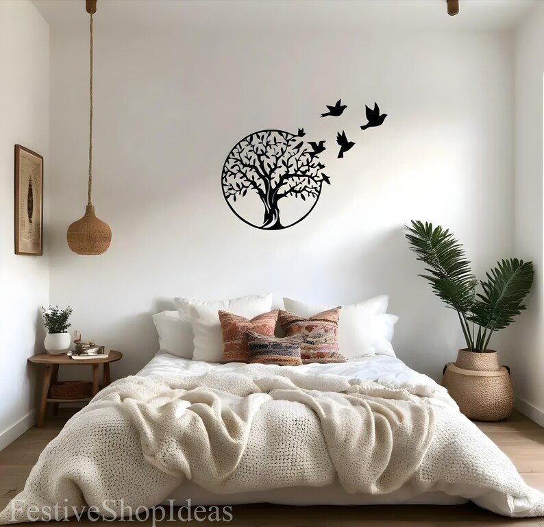 Tree of Life Wall Art Metal Wall Hanging Modern Tree Wall Decoration ...