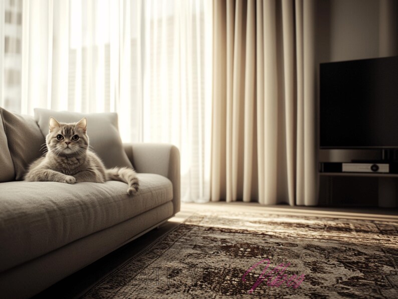 Funny Zoom Background: Judgy Cat MS Teams Backdrop | Neutral Home ...