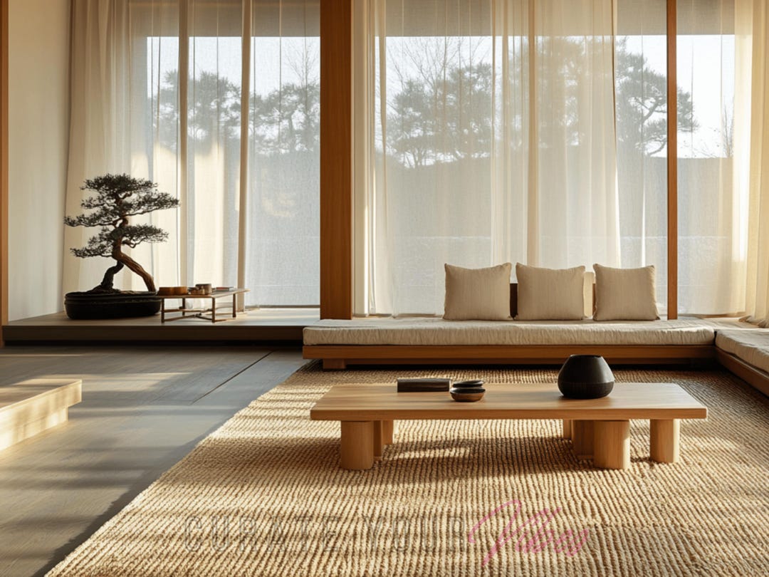 Japandi Zoom Background: Minimalist Living Room (digital Download) - Etsy