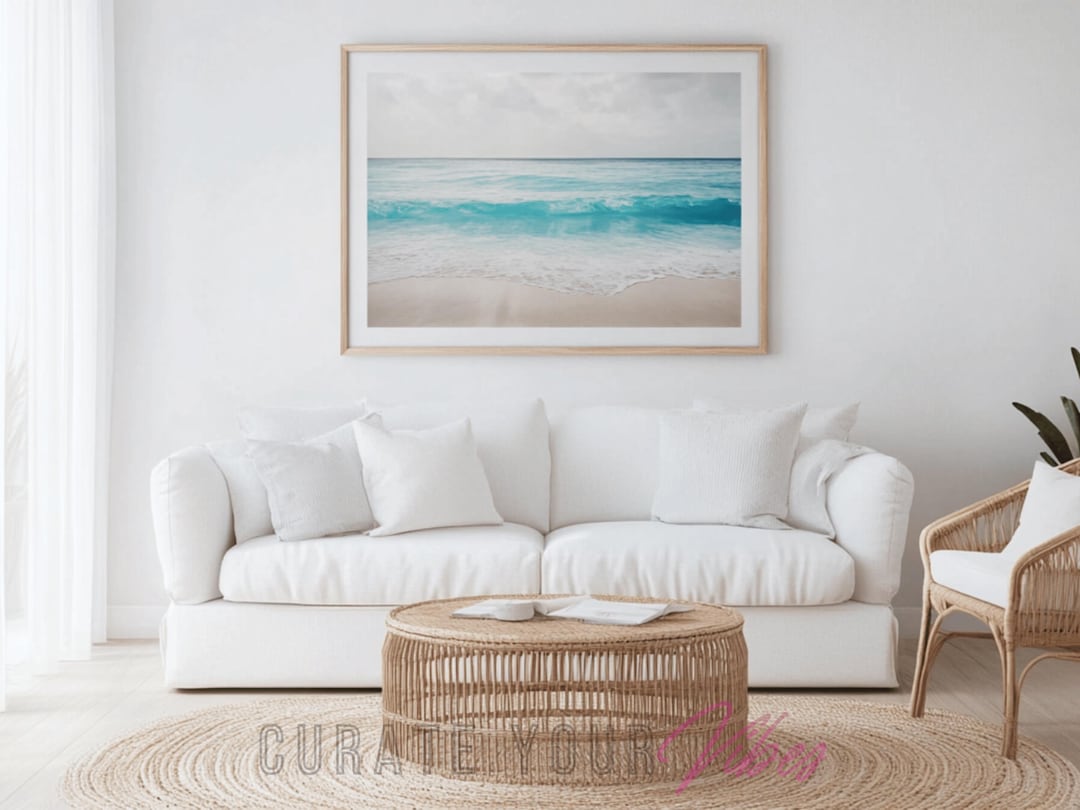 Coastal Calming Zoom Background, Beach Office Backdrop, Serene Ocean ...