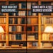 Cozy Library Bookshelf Zoom Background: Grand Millennial Home Office ...
