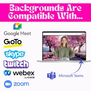 Spring Zoom Background Bundle: 30 Teams Background Images for Spring ...