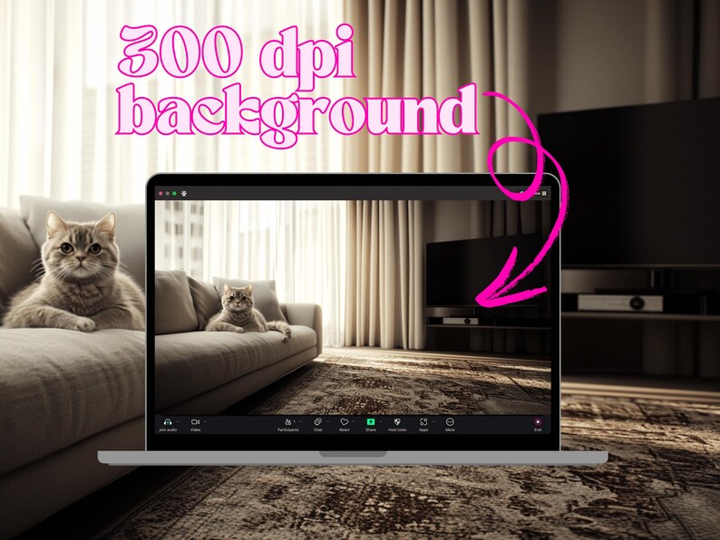 Funny Zoom Background: Judgy Cat MS Teams Backdrop | Neutral Home ...