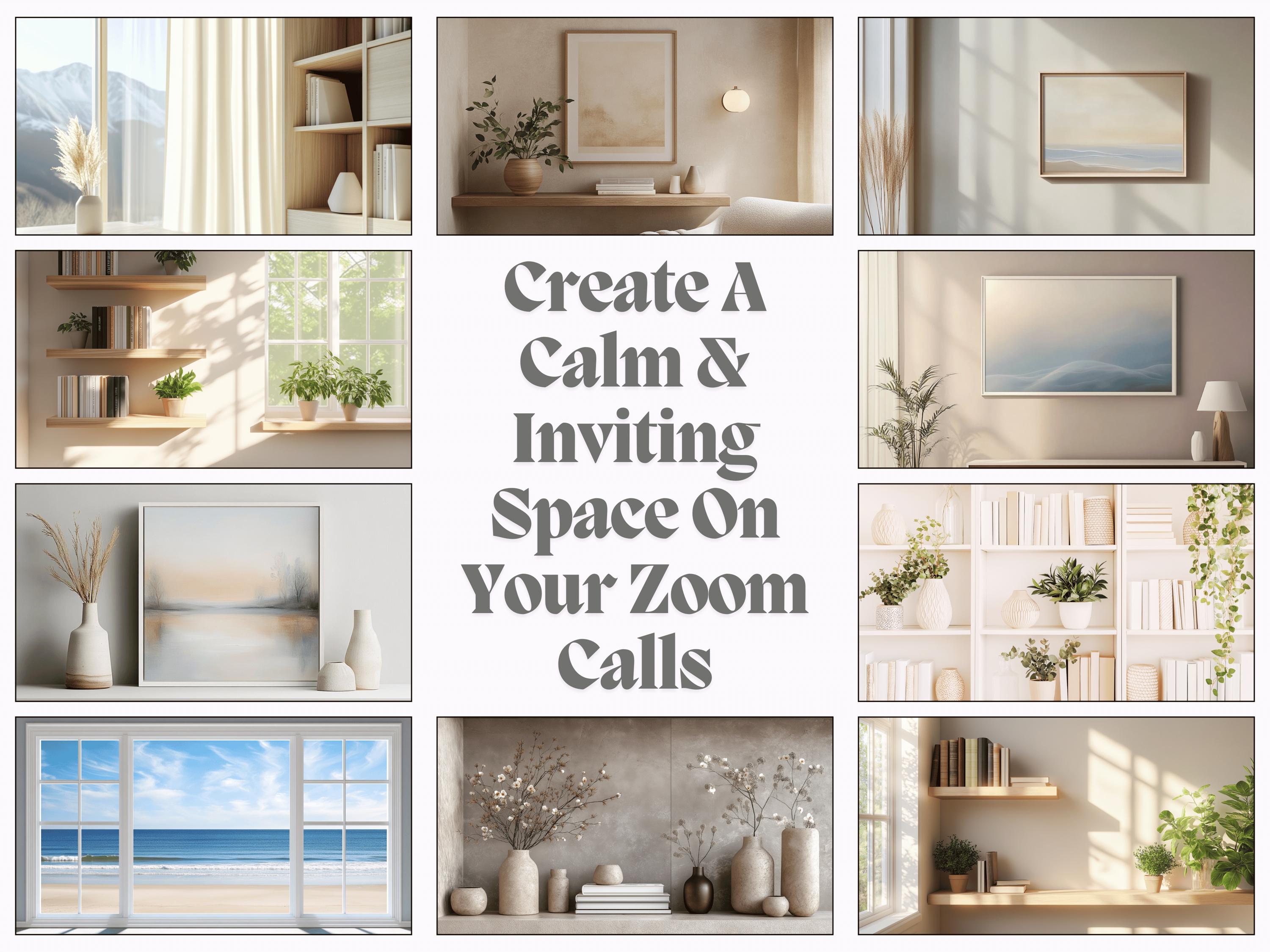 Calming Virtual Background Bundle, 40 Zoom Backgrounds for Teacher ...