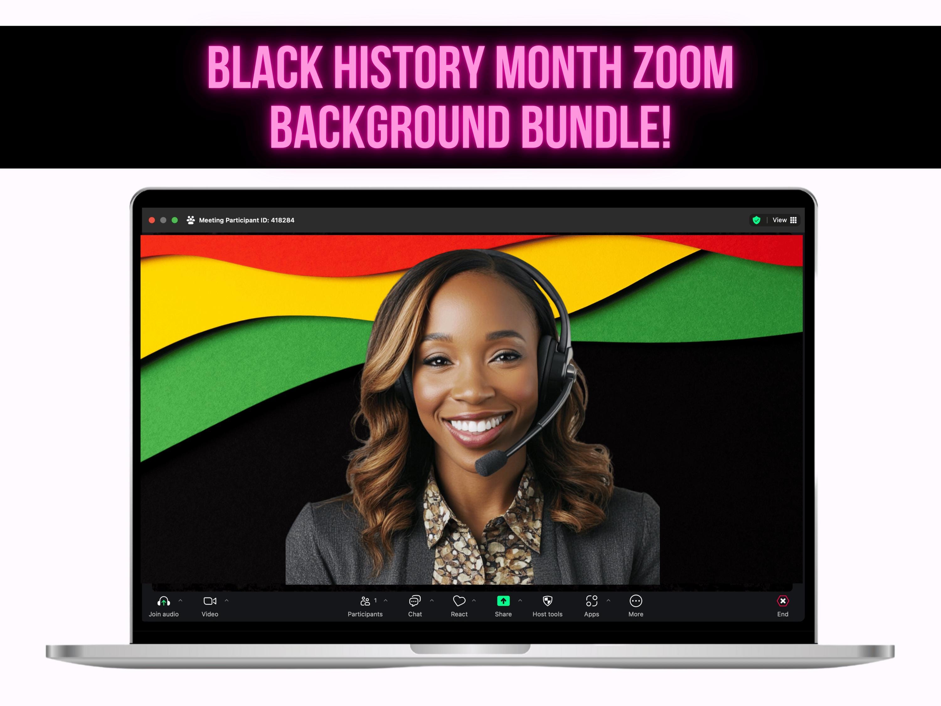 Juneteenth Zoom Backgrounds: Black History Month Virtual Backdrop ...