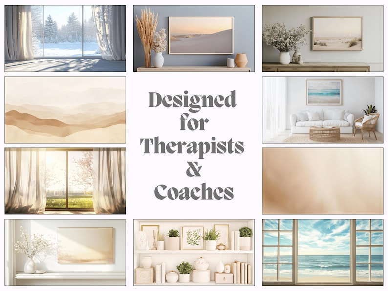 Calming Virtual Background Bundle, 40 Zoom Backgrounds for Teacher ...