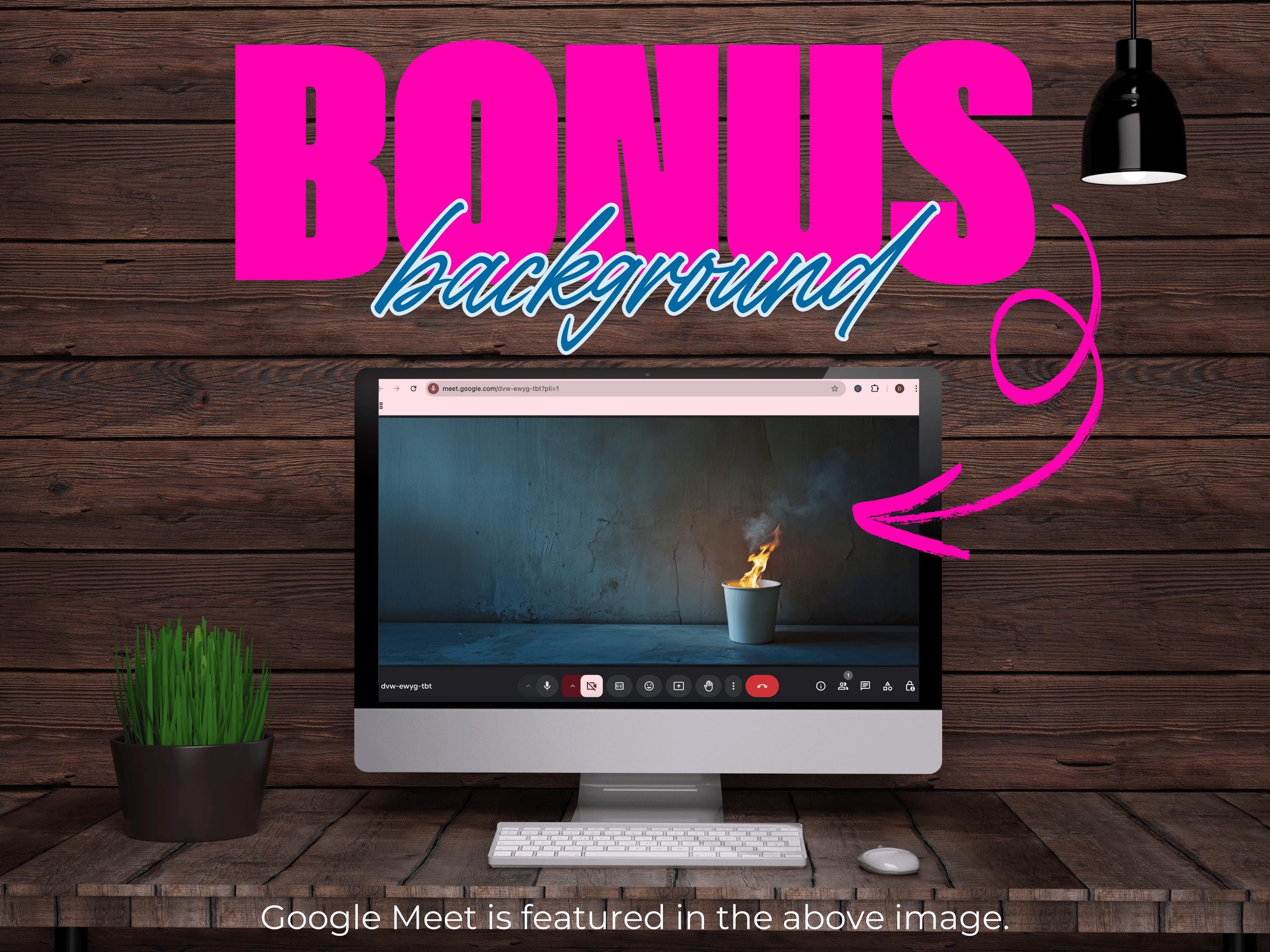 Dumpster Fire Zoom Background: Funny Virtual Office Backdrop (digital ...