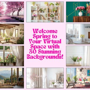 Spring Zoom Background Bundle: 30 Teams Background Images for Spring ...