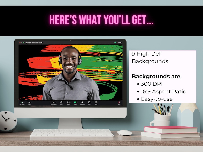 Juneteenth Zoom Backgrounds: Black History Month Virtual Backdrop ...