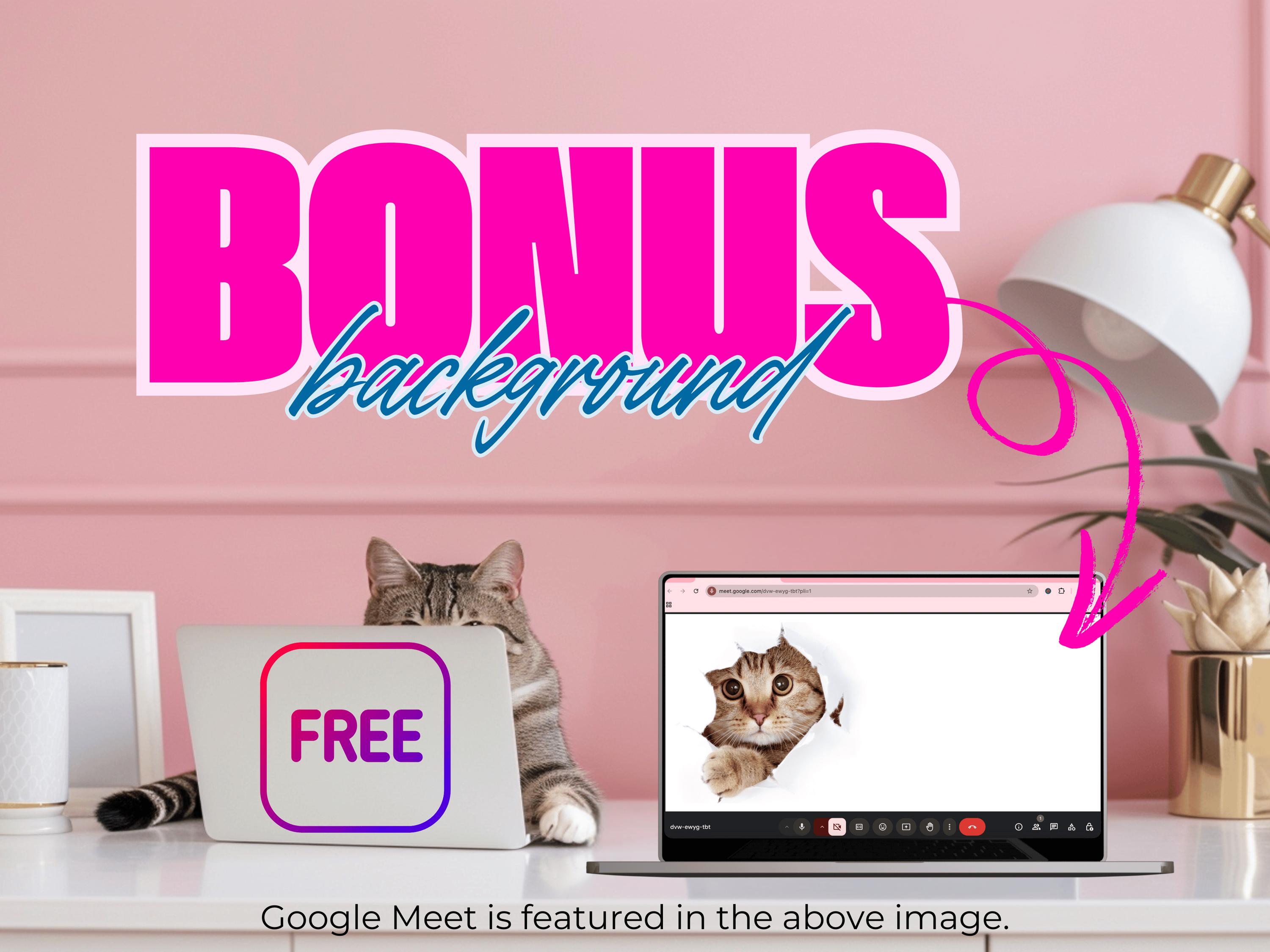Funny Judgy Cats Zoom Background: Quirky Virtual Office Backdrop ...