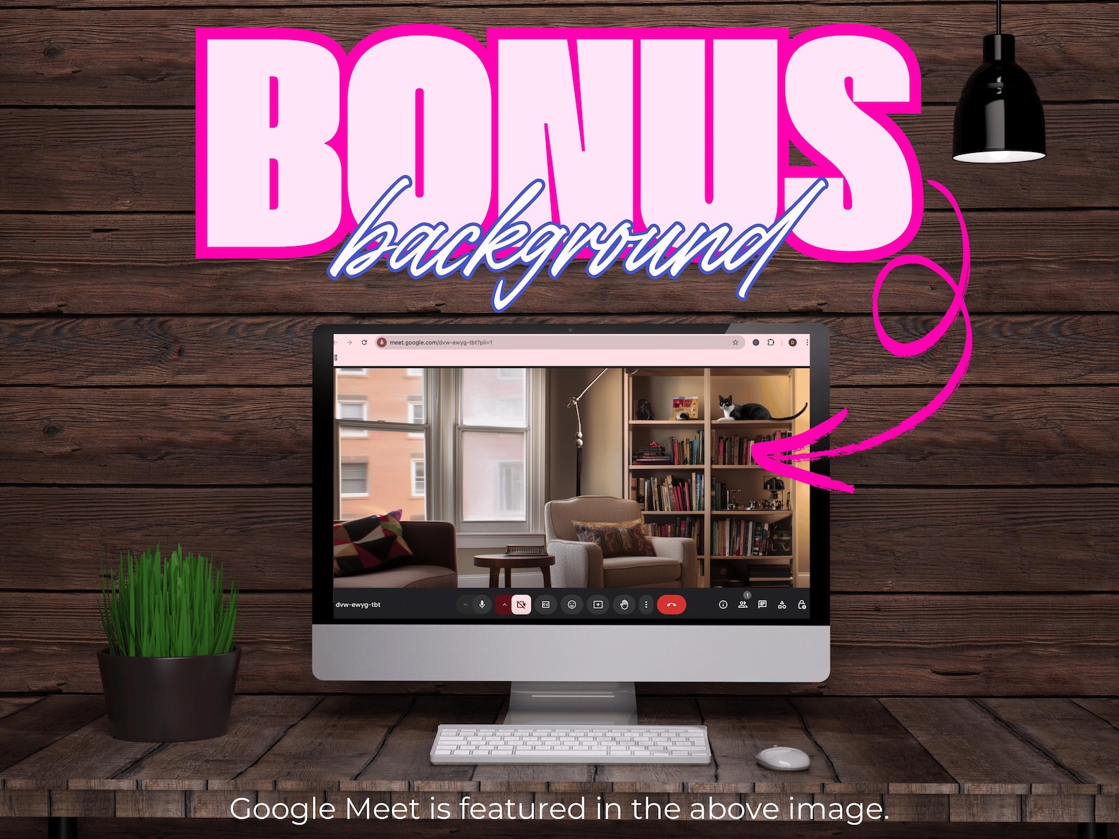 Funny Cat Zoom Background | Cute Home Office Backdrop | Microsoft Teams ...