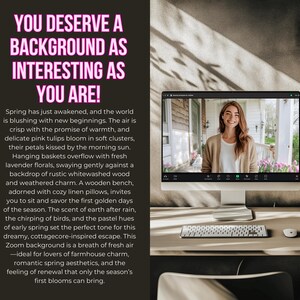 Spring Farmhouse Porch Zoom Background, Cozy Springtime Cottagecore ...