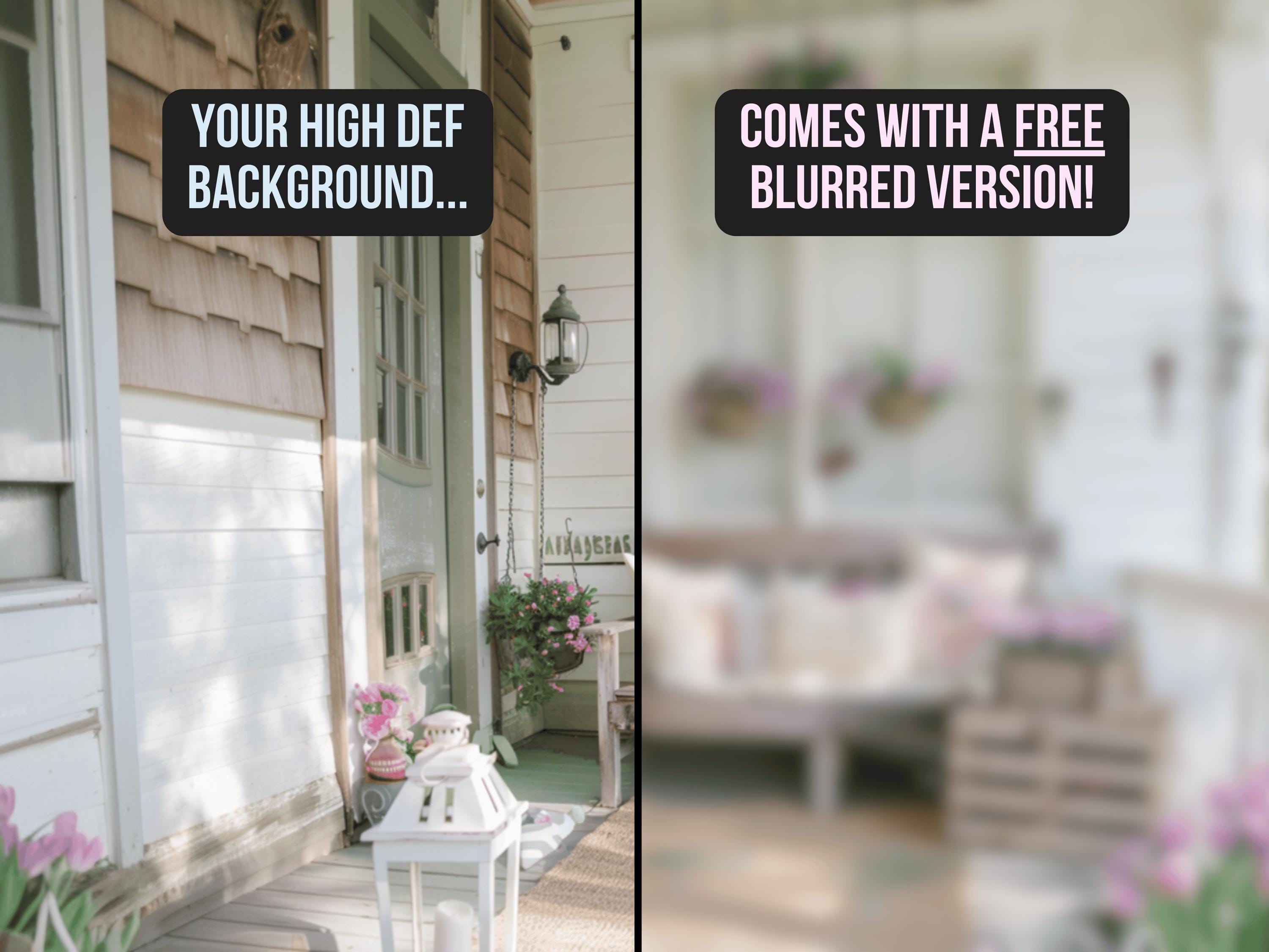 Spring Farmhouse Porch Zoom Background, Cozy Springtime Cottagecore ...