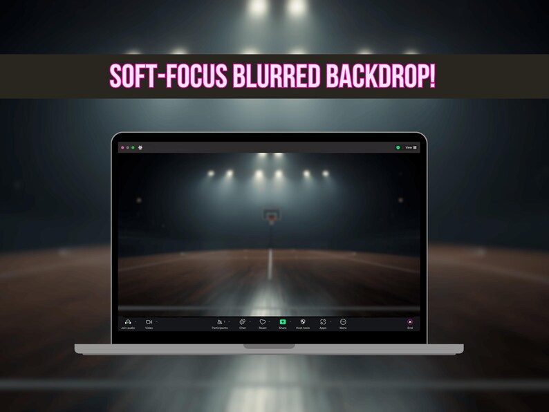 March Madness Zoom Background | Basketball Hardwood Court Stadium ...