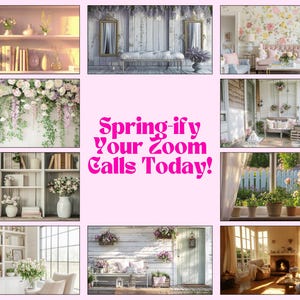 Spring Zoom Background Bundle: 30 Teams Background Images for Spring ...