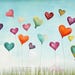 Valentine's Day Teams Background | Heart Balloon Watercolor Backdrop ...