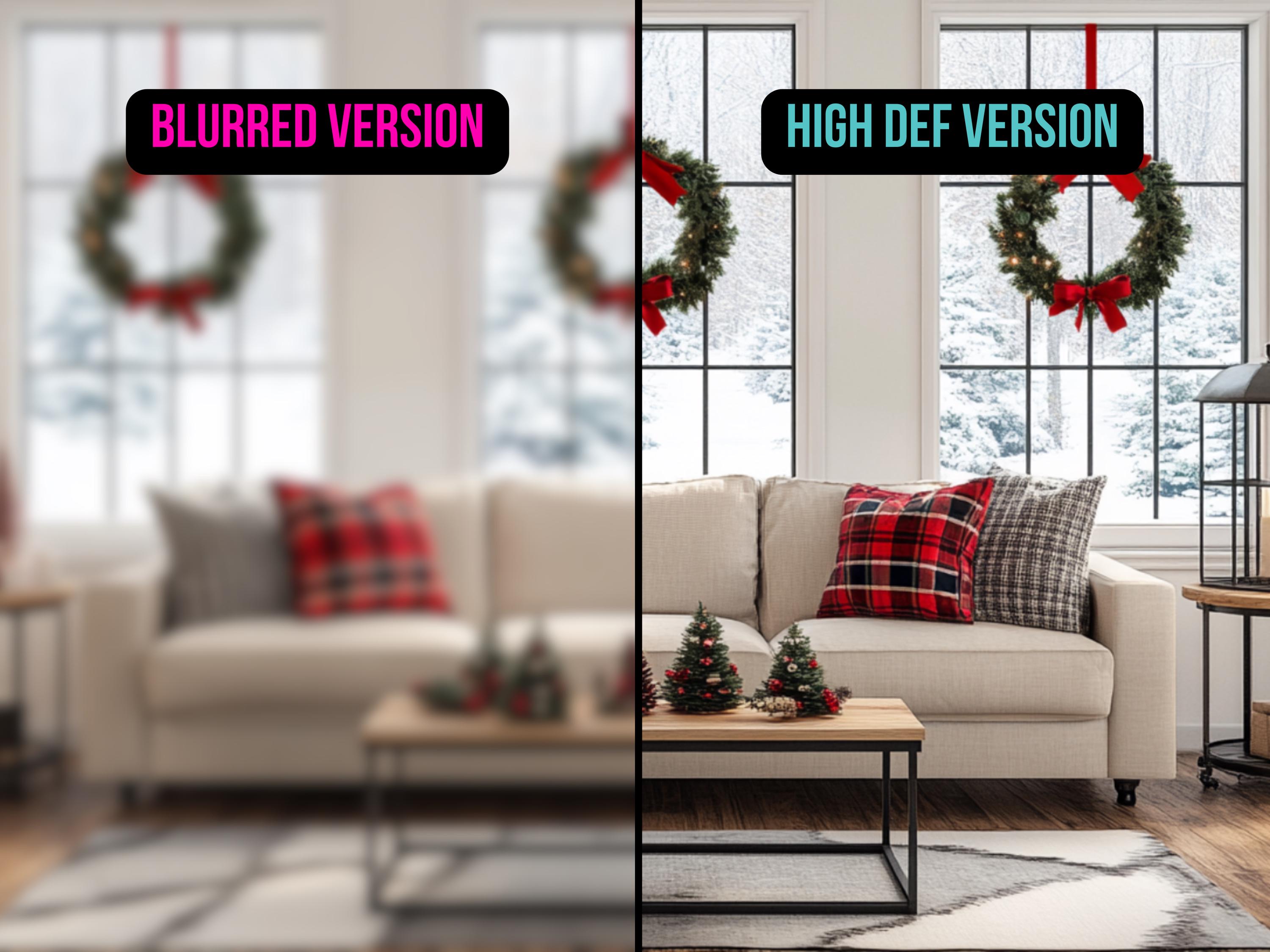 Modern Farmhouse Christmas Zoom Background | Rustic Holiday Backdrop ...