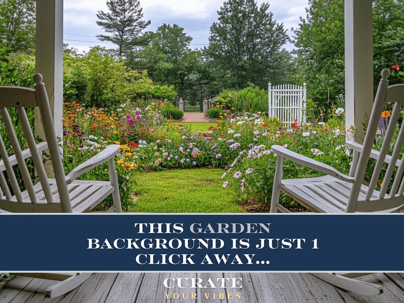 Zoom Background | Cottagecore Summer Garden Porch | Realistic Virtual ...