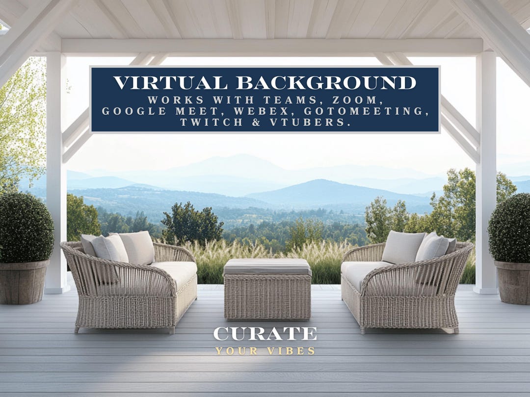 Mountain View Virtual Background Summer Teams Backdrop for Home Office ...